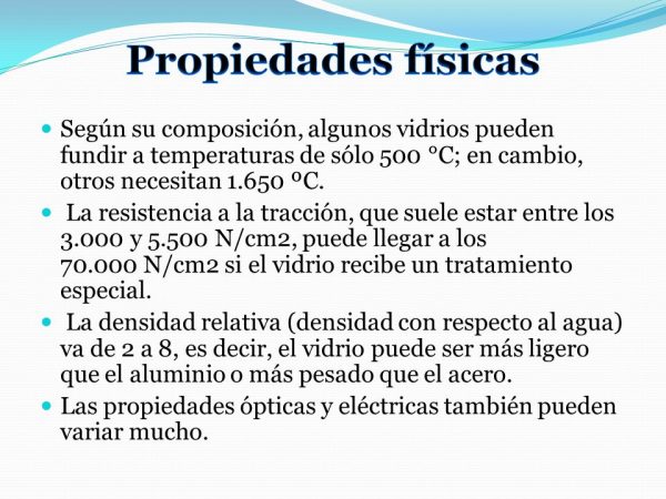Propiedades del vidrio | Cursos Online Web